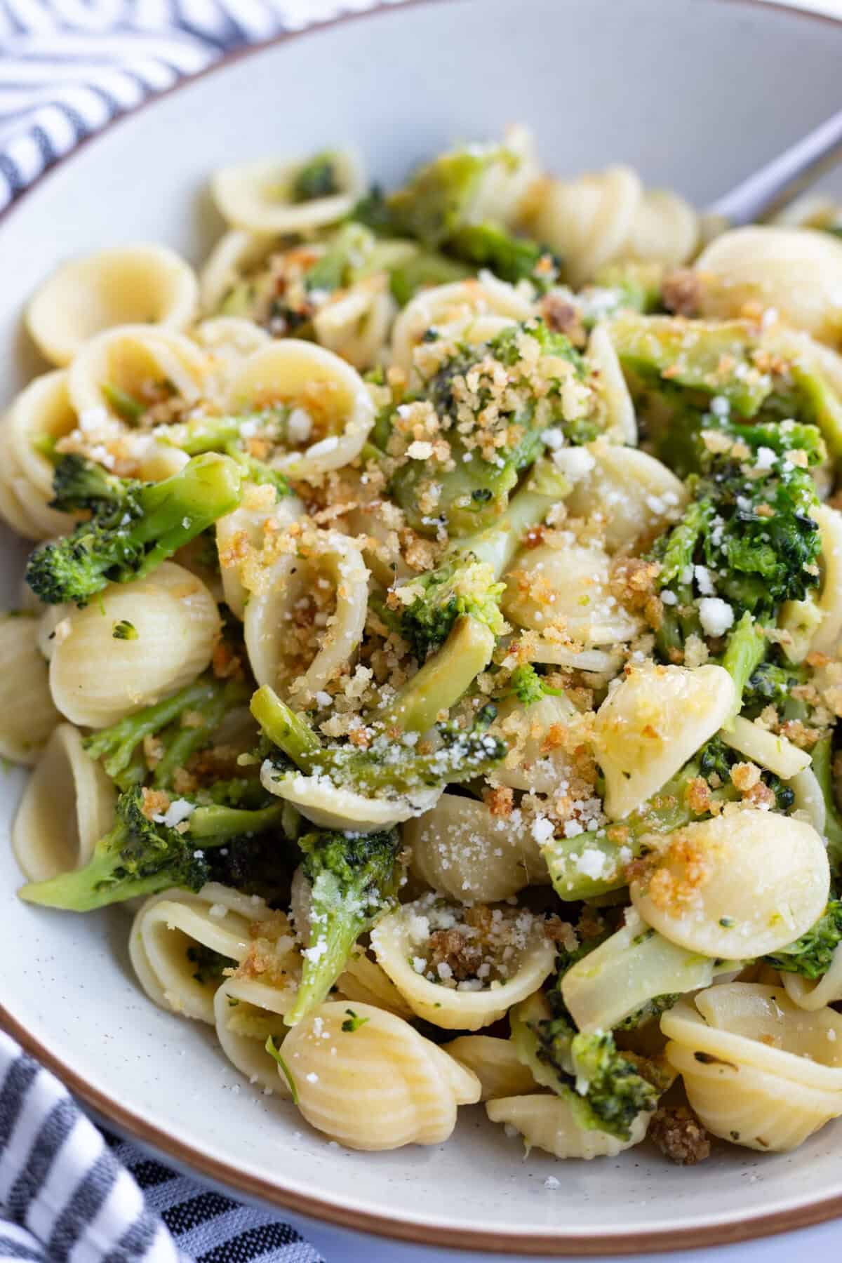 Broccoli Pasta Recipe with Anchovy Breadcrumbs